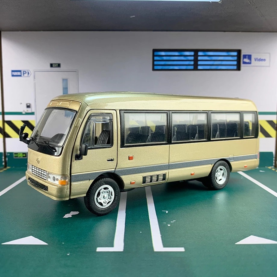 Mô hình xe bus Toyota Coaster tỉ lệ 1:32 có đèn và âm thanh bằng hợp ...