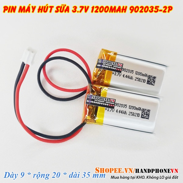 Pin Li-Po 3.7V 902035-2P 1200mAh (Li-Polymer) cho Máy Hút Sữa, Loa ...