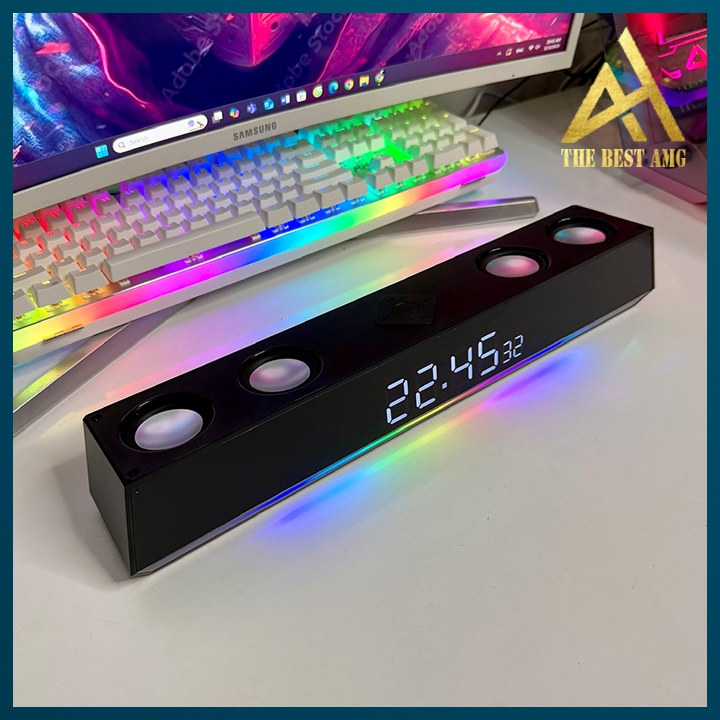 Loa Máy Tính Gaming Soundbar Bluetooth Để Bàn Màu Trắng WORTLEY WT8 Led ...