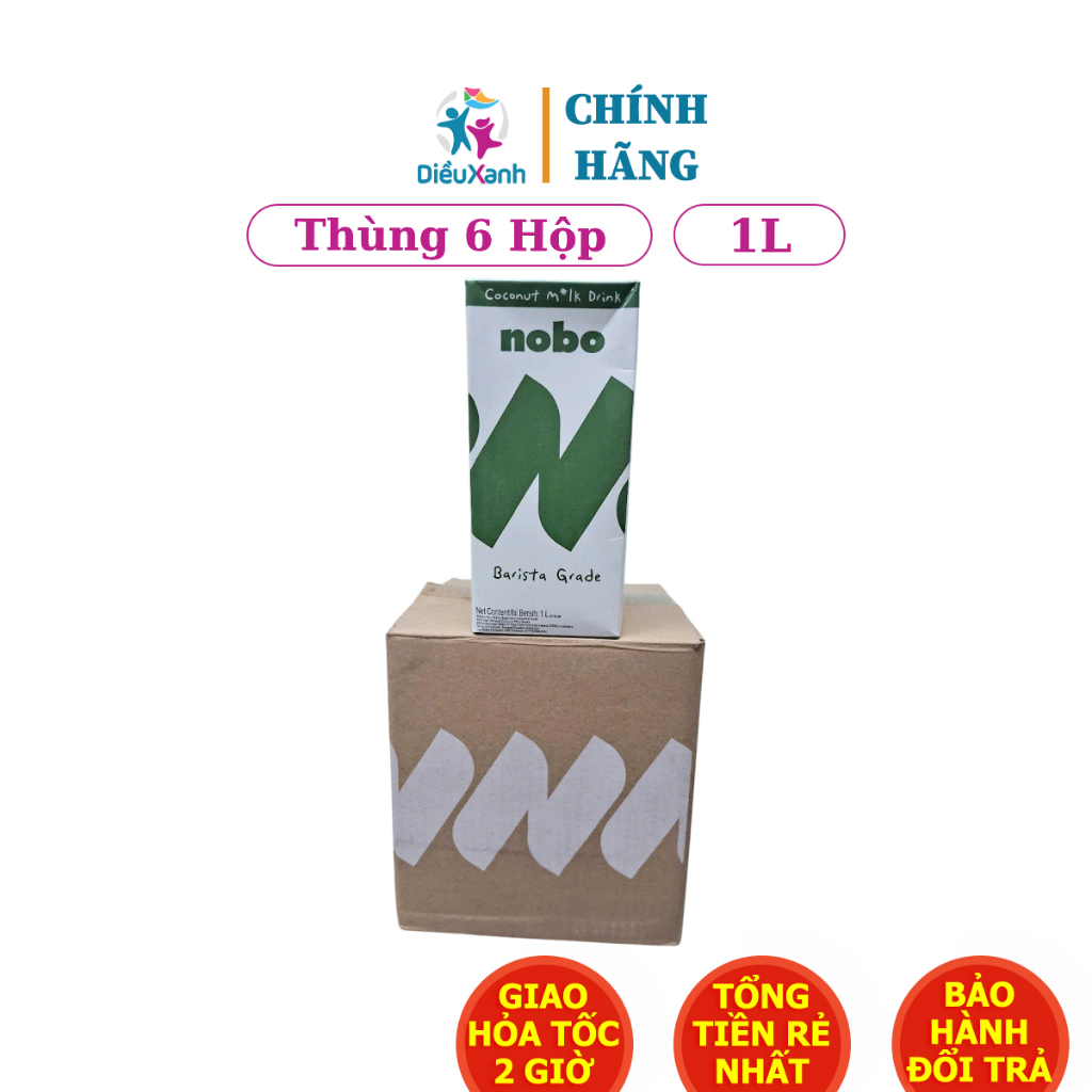 [Thùng 6 Hộp 1L] Sữa Dừa Nobo Barista Grade Coconut Milk Drink - Nhập ...