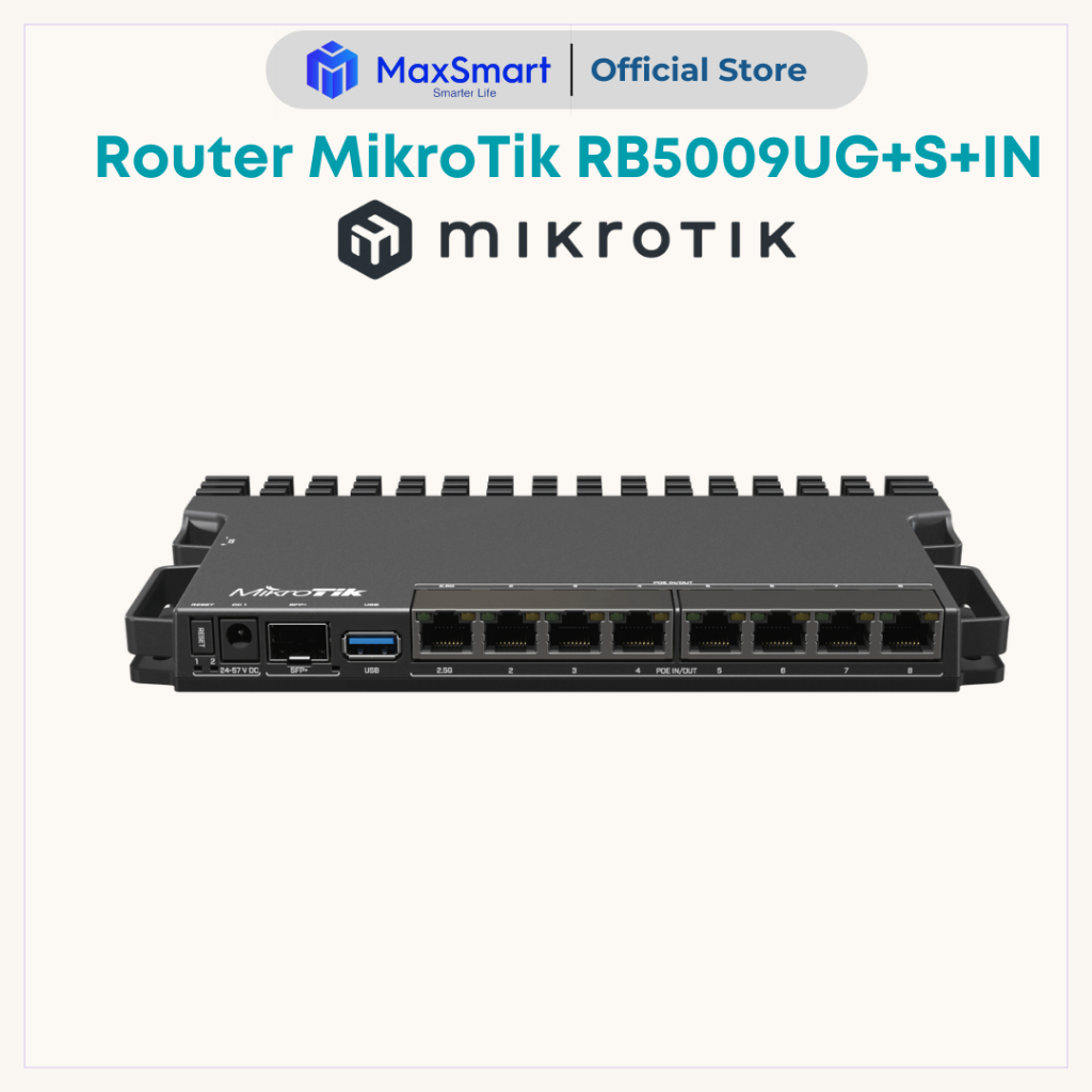Router MikroTik RB5009UG+S+IN – Thiết bị cân bằng tải, 400 User, SFP+ ...