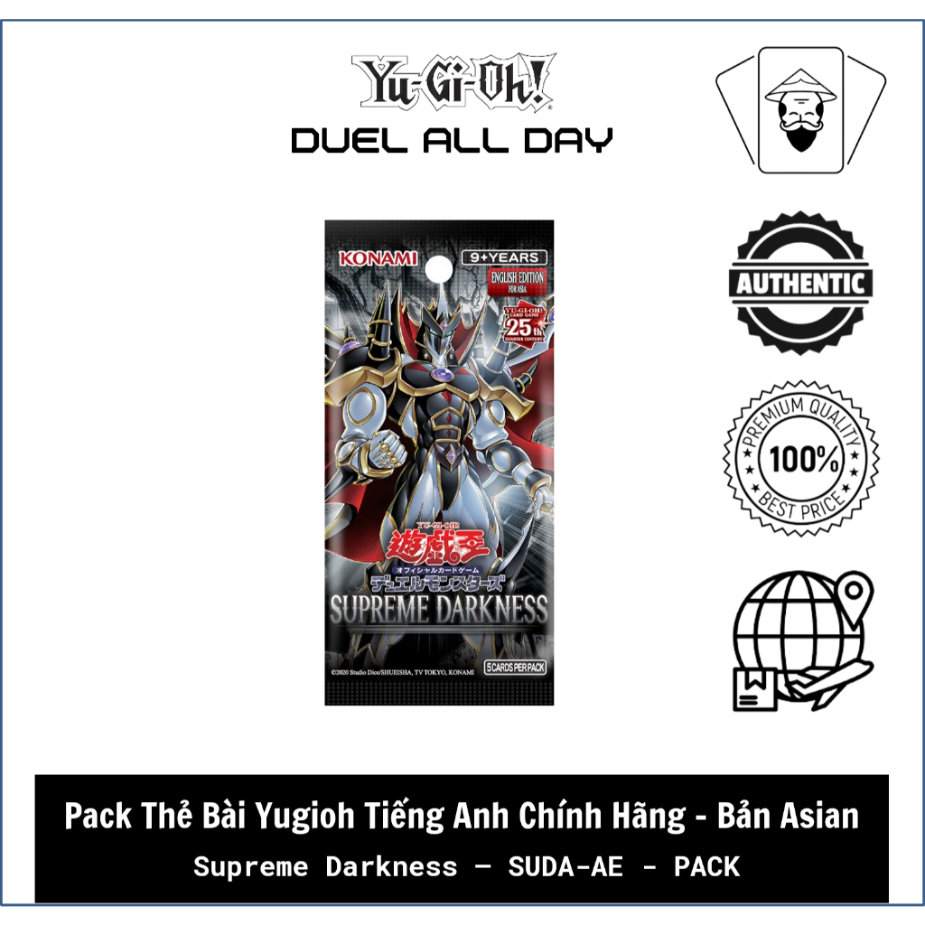Túi Thẻ Bài Yugioh Chính Hãng AE: Supreme Darkness - SUDA-AE - Pack | Shopee Việt Nam
