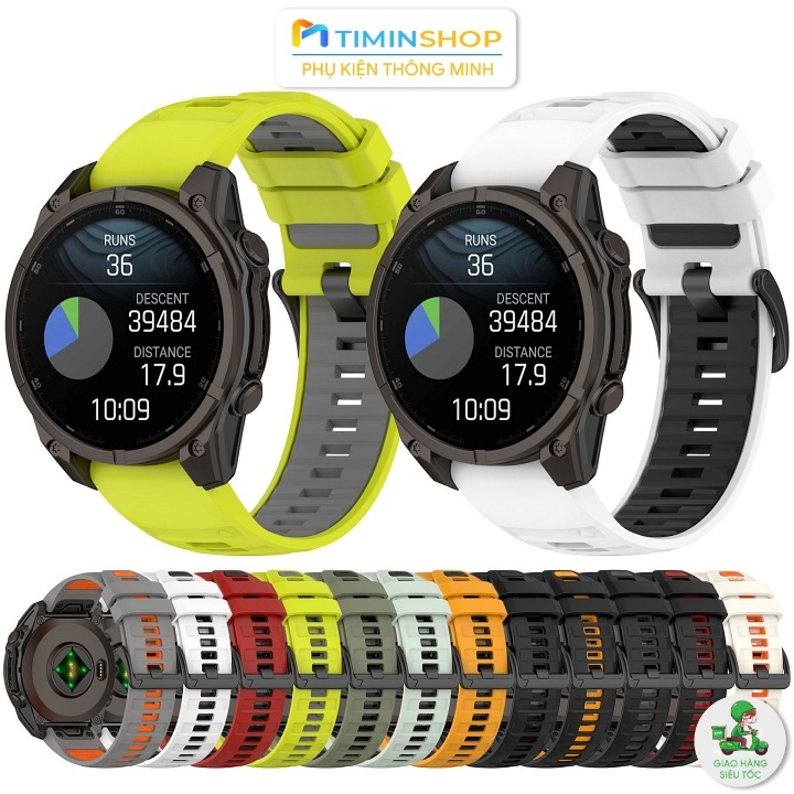 Dây Garmin Fenix 8/E/ 7/7S/ 6/6S/ 5/ 5S/ 3/ Quatix 7/Instinct 3/ 2/ 2S ...