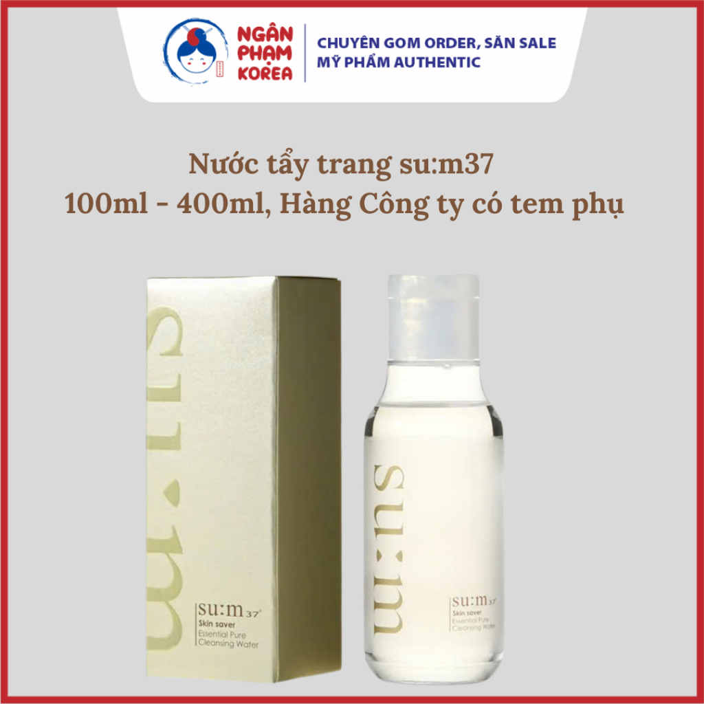 Nước Tẩy Trang Sum 37 Skin Saver Essential Pure Clean Water | Shopee ...