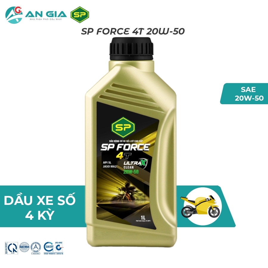 Dầu nhớt xe số Saigon Petro - SP Force 4T - 20W50 SL - Dung tích 0.8L ...