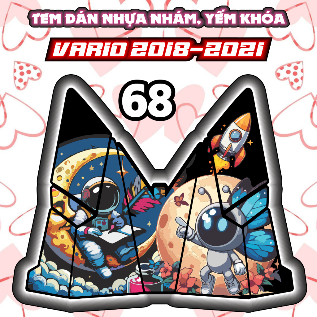 Tem dán yếm trước sau xe VARIO 2018-2021 dán trang trí natra baby three ...