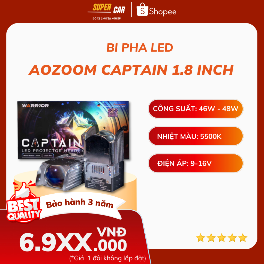 Bi Led Captain Light 1.8 Inch Chính Hãng Aozoom - Đèn Bi Pha Led Thiết ...