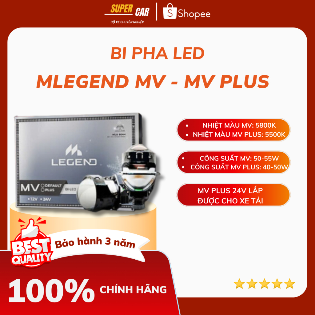 Bi Led Chân Xoáy M Legend MV - MV PLUS Điện Áp 12-24V Lắp Được Cho Xe ...