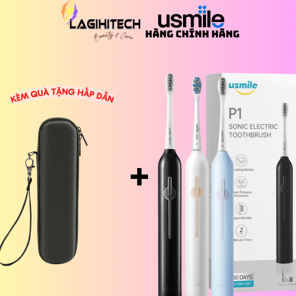 Bàn Chải Điện Sóng Siêu ÂM Usmile P1 Bản Quốc Tế Bảo Hành 12 Tháng - Hàng Chính Hãng | Shopee ...