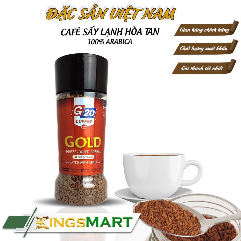 Cà phê sấy lạnh GOLD Arabica 100% - Thương hiệu G20 COFFEE THIÊN SA ...