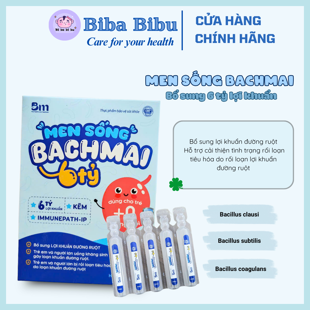 Men Sống BachMai Bổ Sung 6 Tỷ Lợi Khuẩn, Hỗ Trợ Giảm Rối Loạn Tiêu Hóa, 15ống x 10ml | Shopee ...