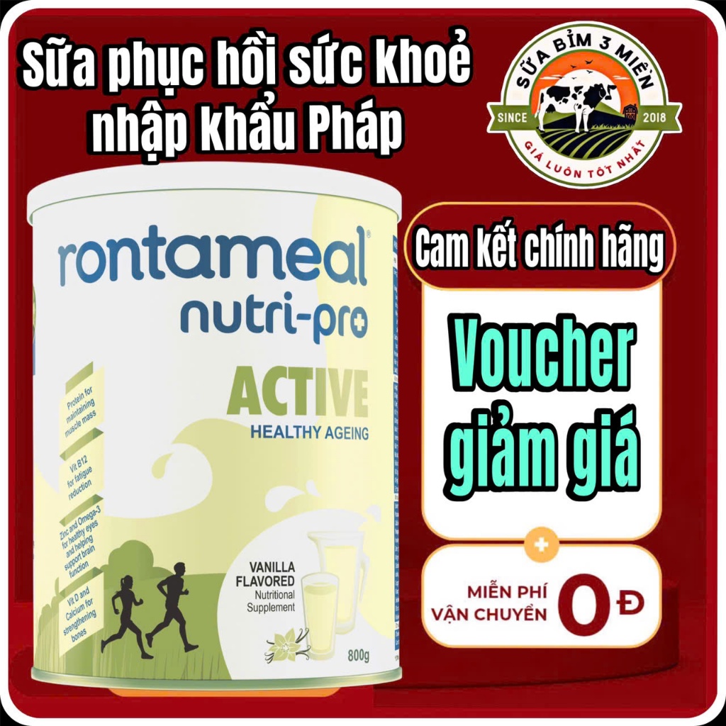 Sữa bột Rontameal Nutri Pro Active 800g nhập khẩu Pháp phục hồi sức ...