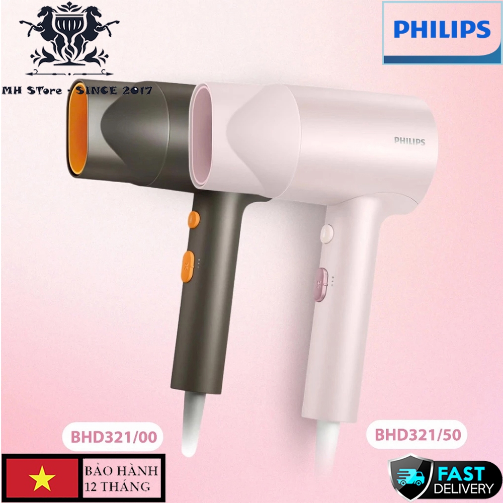 Máy sấy tóc Philips series 3000 BHD321 BHD321/00 BHD321/50 công suất 1600W, 30 triệu ion, hàng ...