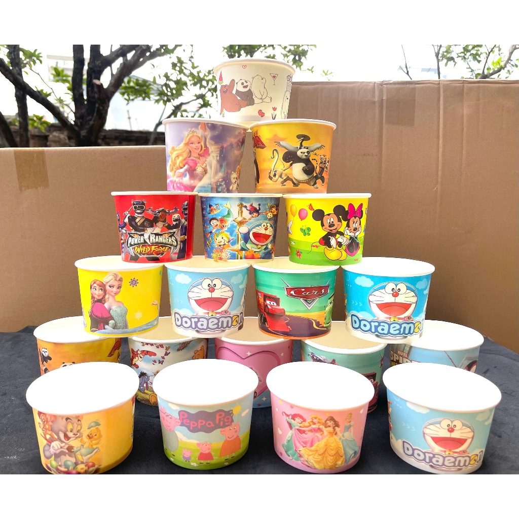 [COMBO SIÊU TIẾT KIỆM] Tô giấy in họa tiết kèm nắp 480ml (giao mẫu ngẫu nhiên) | Shopee Việt Nam