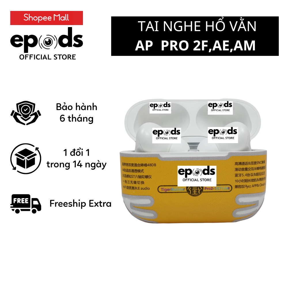 Tai nghe bluetooth AIP PRO thế hệ 2 hổ vằn (F, AE, AM) - âm vòm 45dB ...