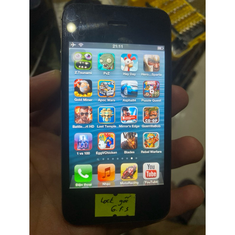lP 4S/ 16G -và lOS 6 fun nghe gọi, liệt home, gạt rung không nhận, màn phản quang nhẹ, còn lại ...