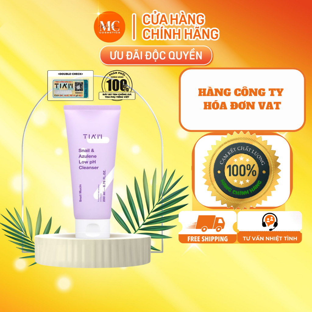 Sữa Rửa Mặt Tiam Ốc Sên Làm Dịu Và Phục Hồi Dành Cho Da Nhạy Cảm TIA’M ...