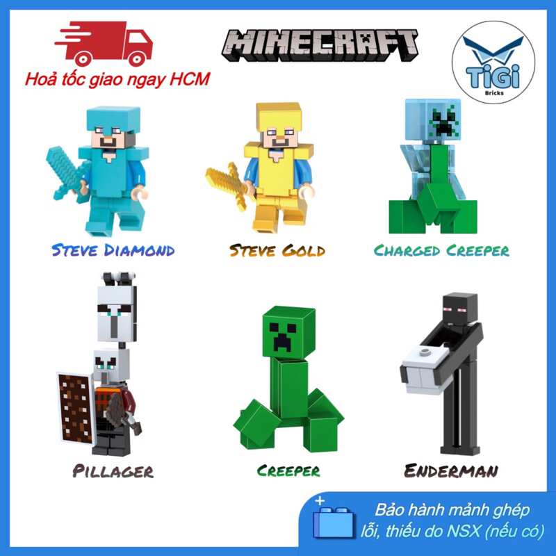 Đồ chơi Mô Hình Lắp Ráp Nhân Vật Minecraft - Lắp Ráp xếp hình nhân vật ...