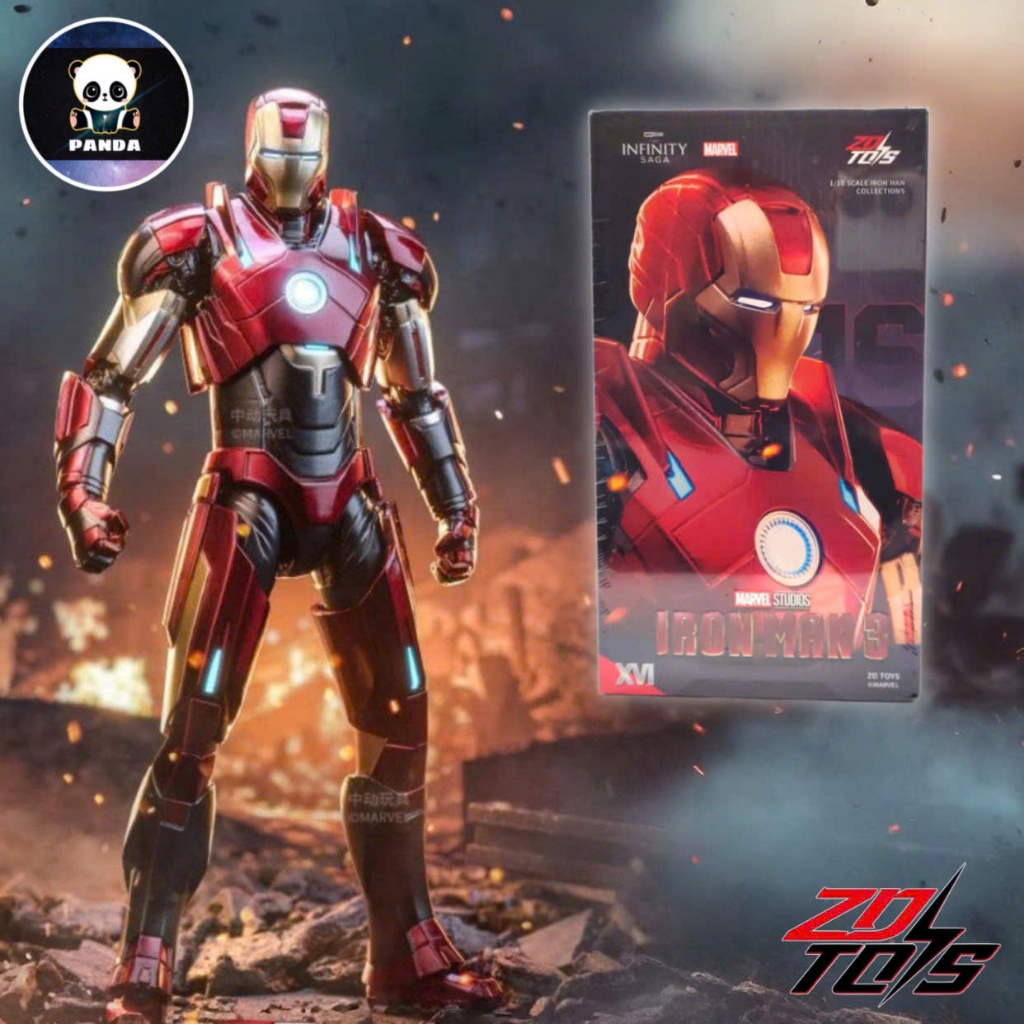 Mô Hình Người Sắt Iron Man Mark 16 MK16 ZD Toys 1:10 Marvel Avenger Có ...