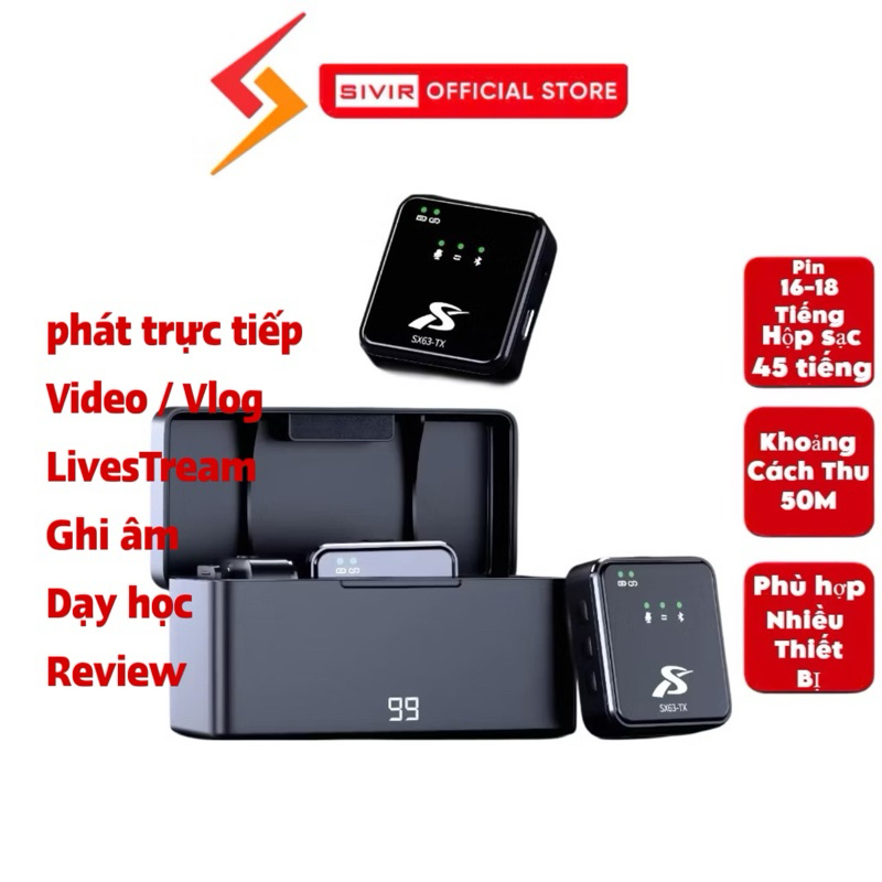 Mic Thu Âm SIVIR SX63 - Âm Thanh Chất Lượng Cao, LỌC Ồn tới 95% Chuyên ...