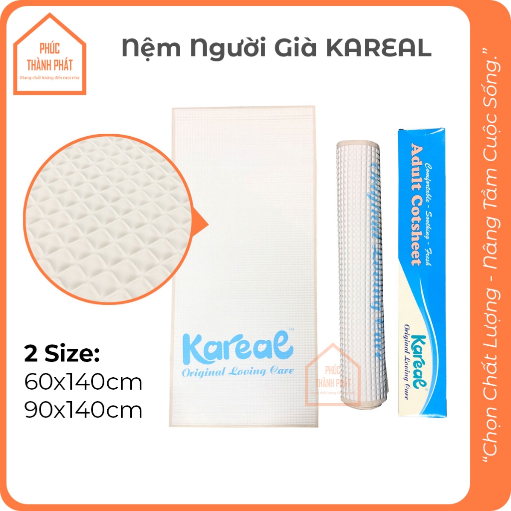 Nệm Nước Cao Su Non KAREAL 60x140cm Chống Thấm Dành Cho Người Lớn Người ...