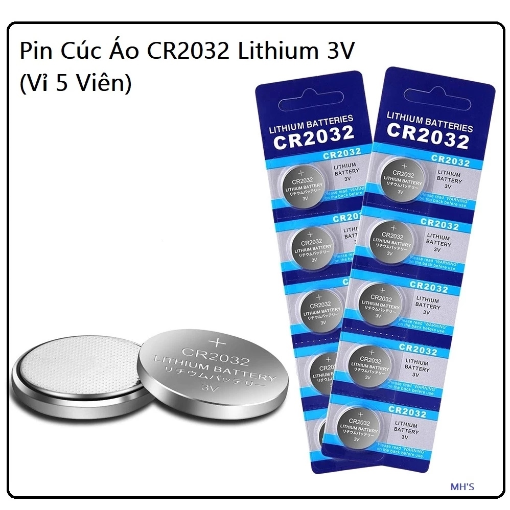 Vỉ 5 viên PIN CMOS 2032 (loại rẻ) Dùng Cho CMOS Máy Tính và các thiết ...