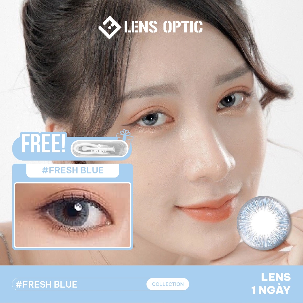 Kính áp tròng ACUVUE DEFINE FRESH BLUE 1DAY, lens mắt dùng 1 lần có độ ...