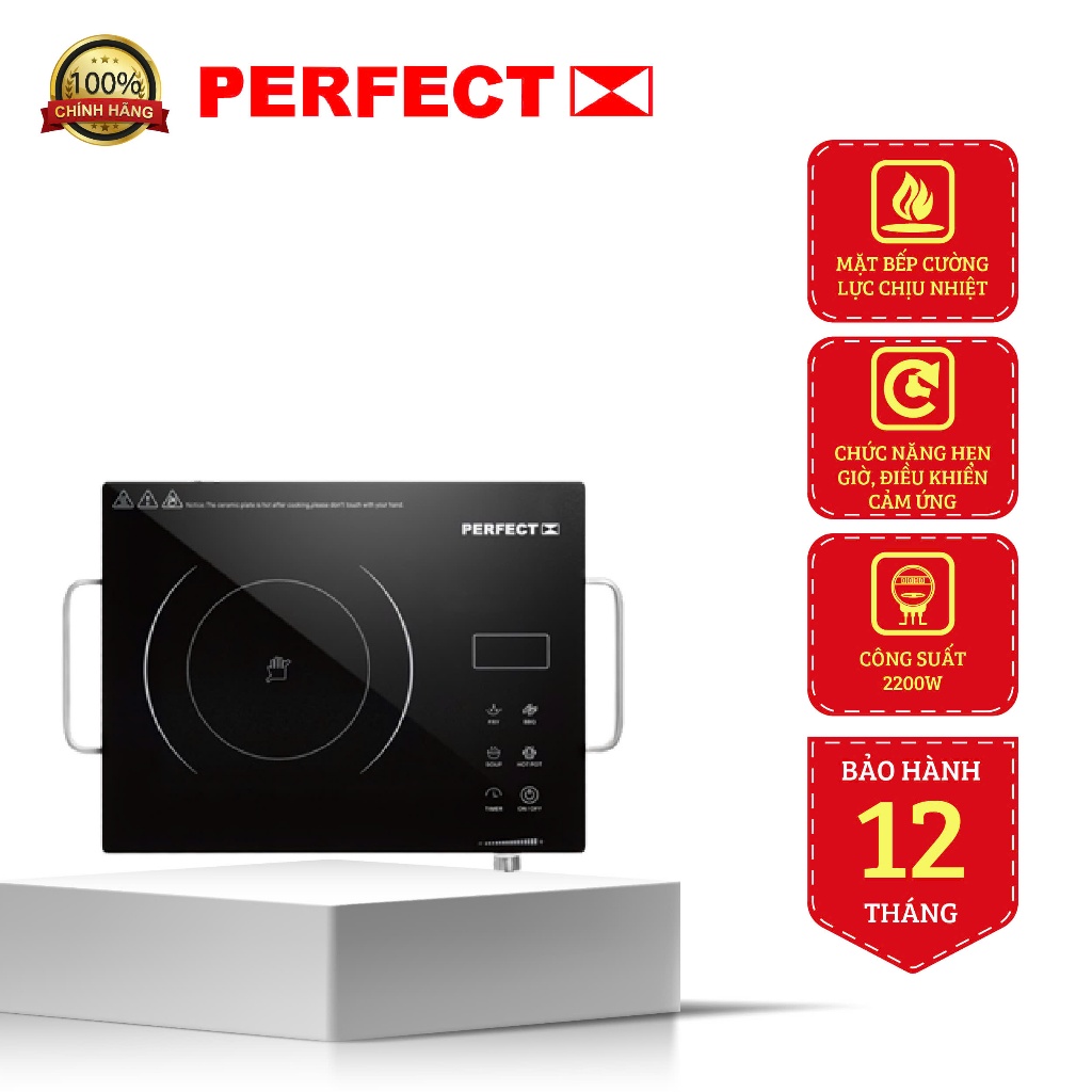 BẾP HỒNG NGOẠI PERFECT PF-BH82 CÔNG SUẤT 2200W ĐIỀU KHIỂN CẢM ỨNG BẢO ...