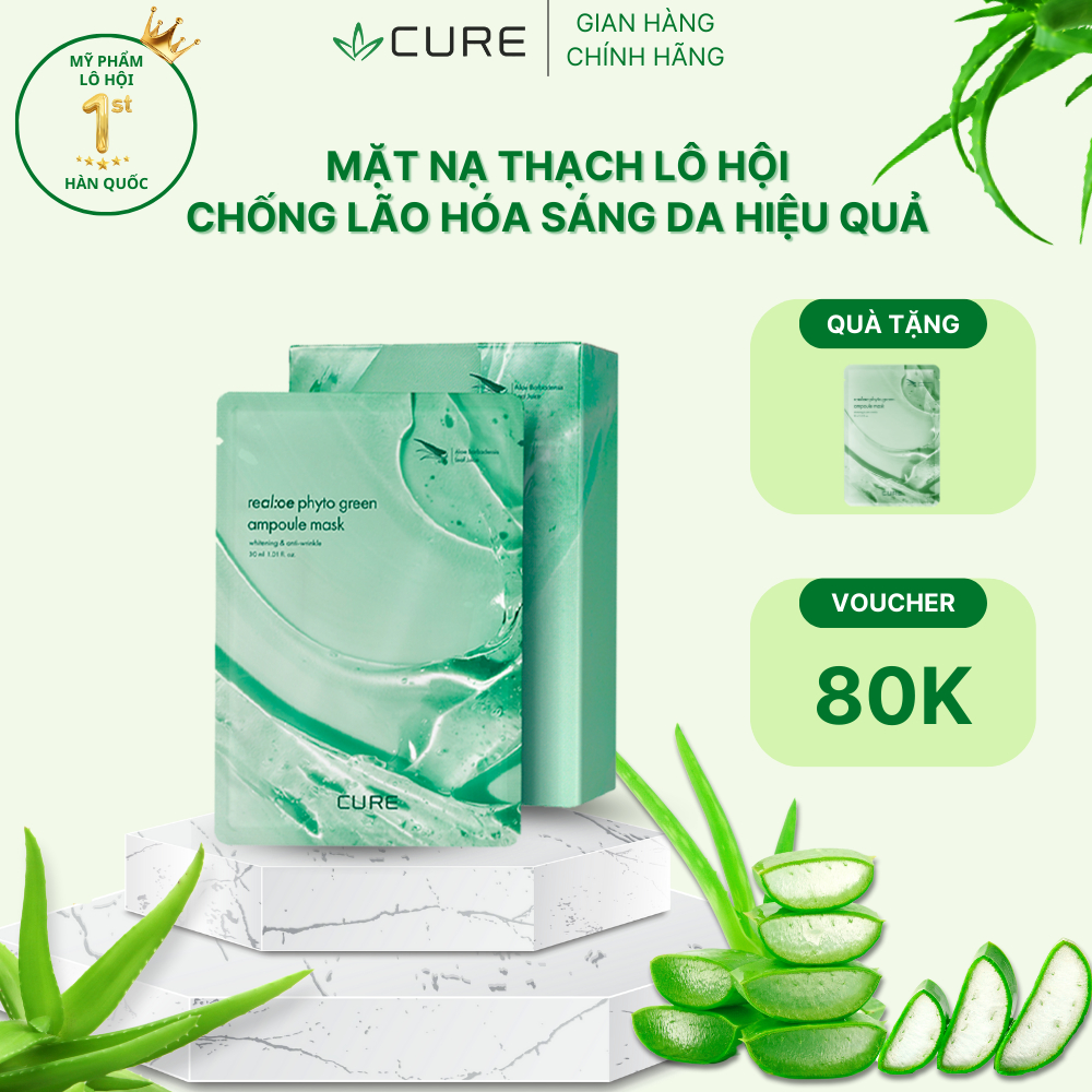 10 Miếng Mặt Nạ Thạch Lô Hội Chống Lão Hóa Sáng Da CURE REAL:OE ...