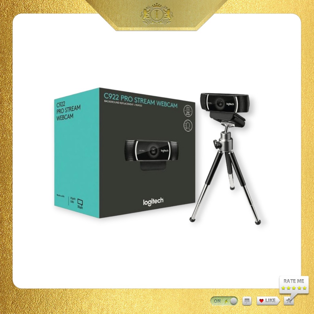 Webcam Logitech C922 Pro Stream Full HD 1080P, kèm chân, bảo hành chính ...