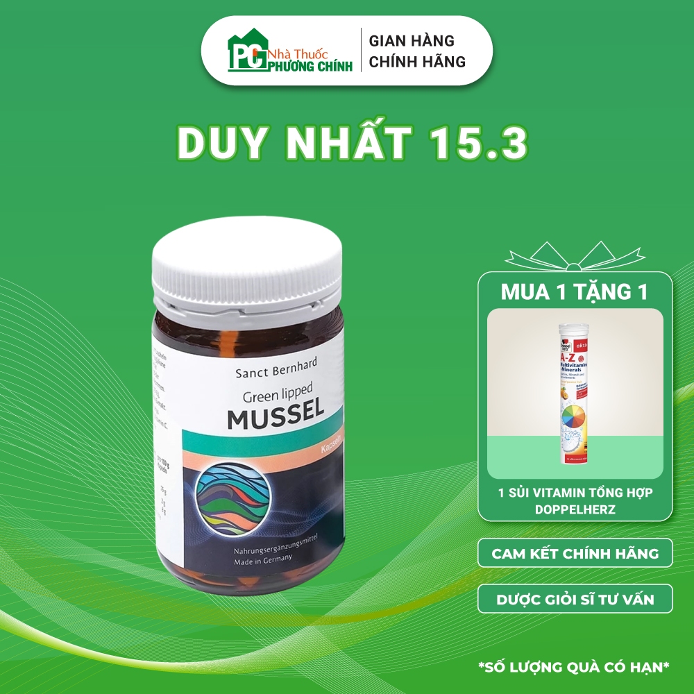 Viên Khớp Vẹm Xanh Sanct Bernhard Green Lipped Mussel Giúp Giảm Thoái ...