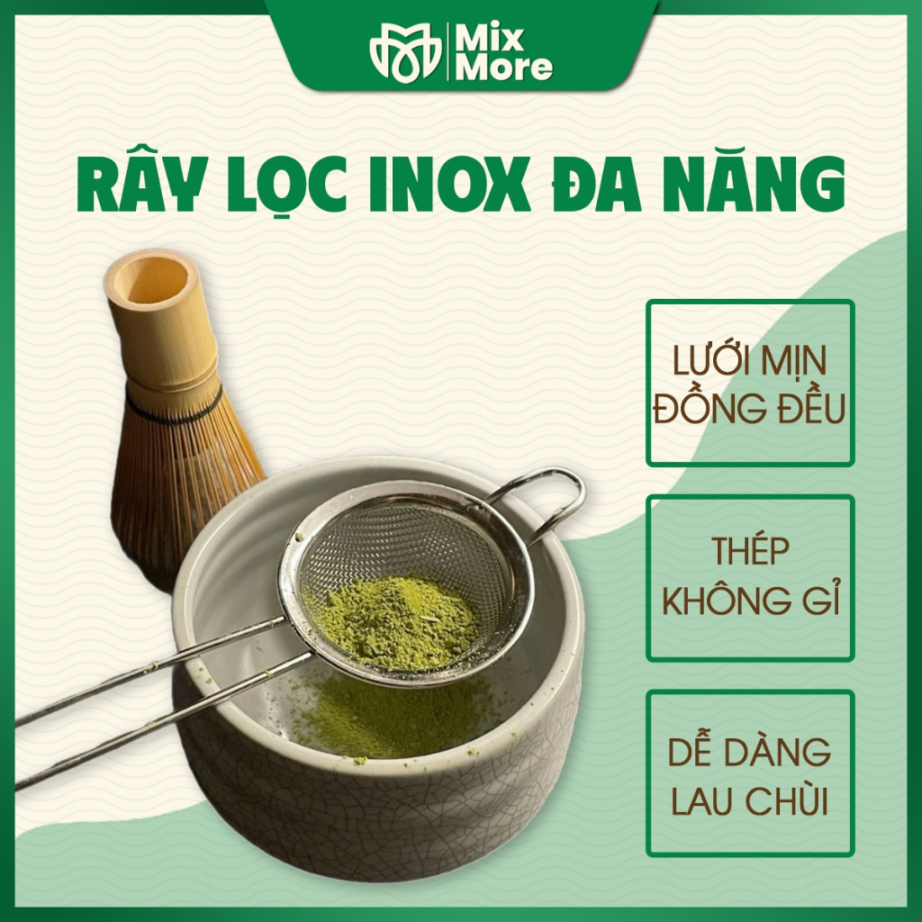 Rây lọc matcha inox không gỉ, mịn, dụng cụ rây bột, lọc trà, vắt chanh ...