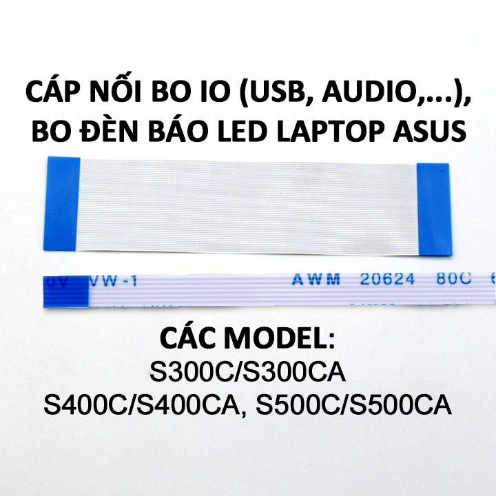 Cáp nối mạch chứa cổng USB, cổng âm thanh và đầu đọc thẻ laptop Asus ...