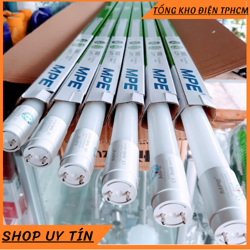 (Chính Hãng) Bóng Đèn Led Tuýp+Máng 1m2 18W/ 28W MPE Ánh sáng trắng bóng Thuỷ tinh | Shopee Việt Nam