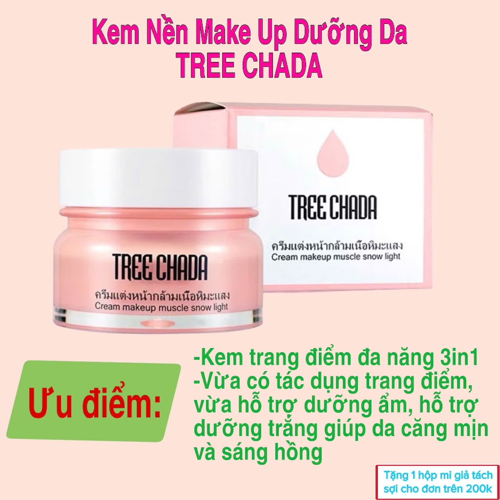 [chính hãng] Kem nền makeup TREE CHADA Thái Lan dưỡng da, nâng tone ...