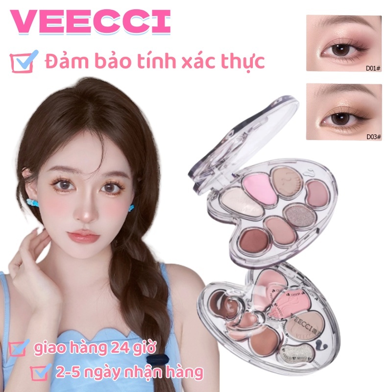 （Thật）VEECCI Bảng Phấn Mắt 7 Ô Phấn Mắt Màu Hồng Lì Đa Năng Dễ Dàng Tô Màu Trang Điểm Lâu Trôi ...