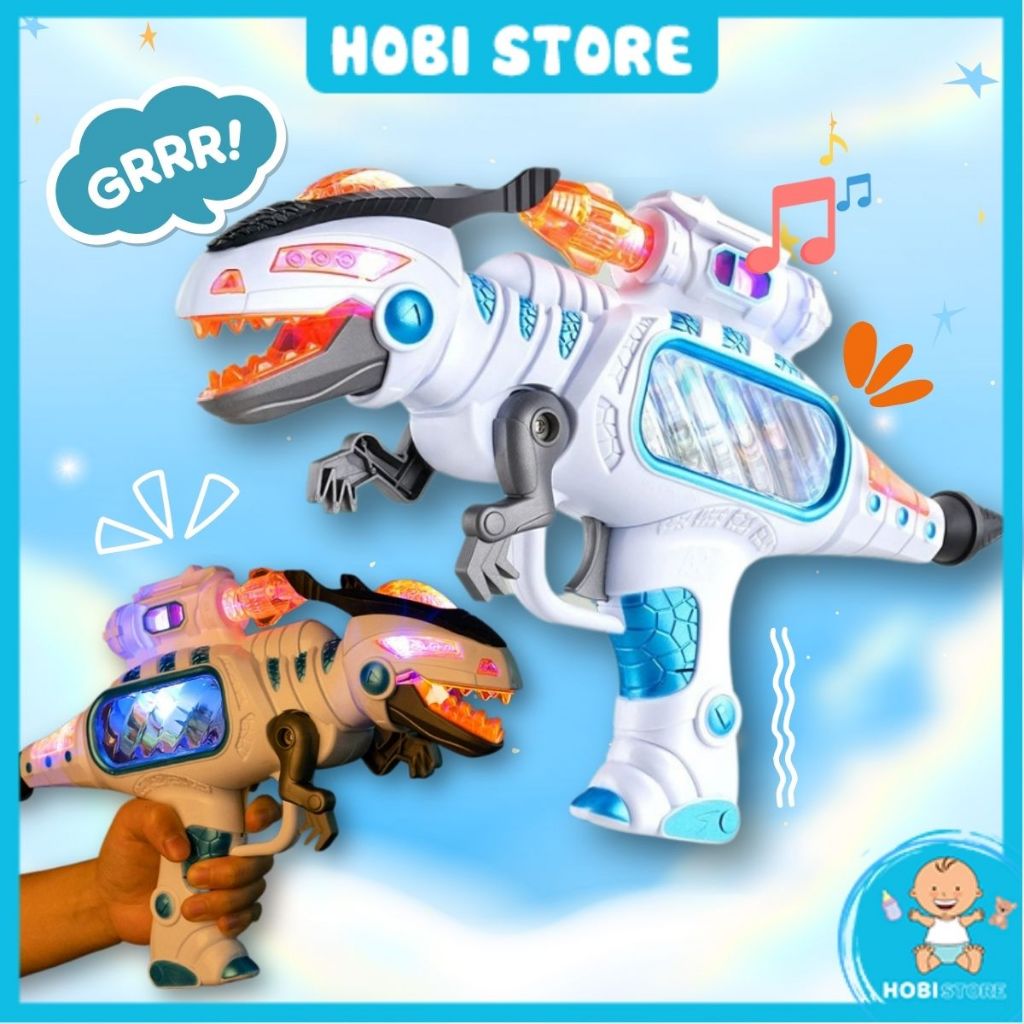 Súng đồ chơi khủng long phát nhạc phát sáng âm thanh sinh động Hobi store | Shopee Việt Nam