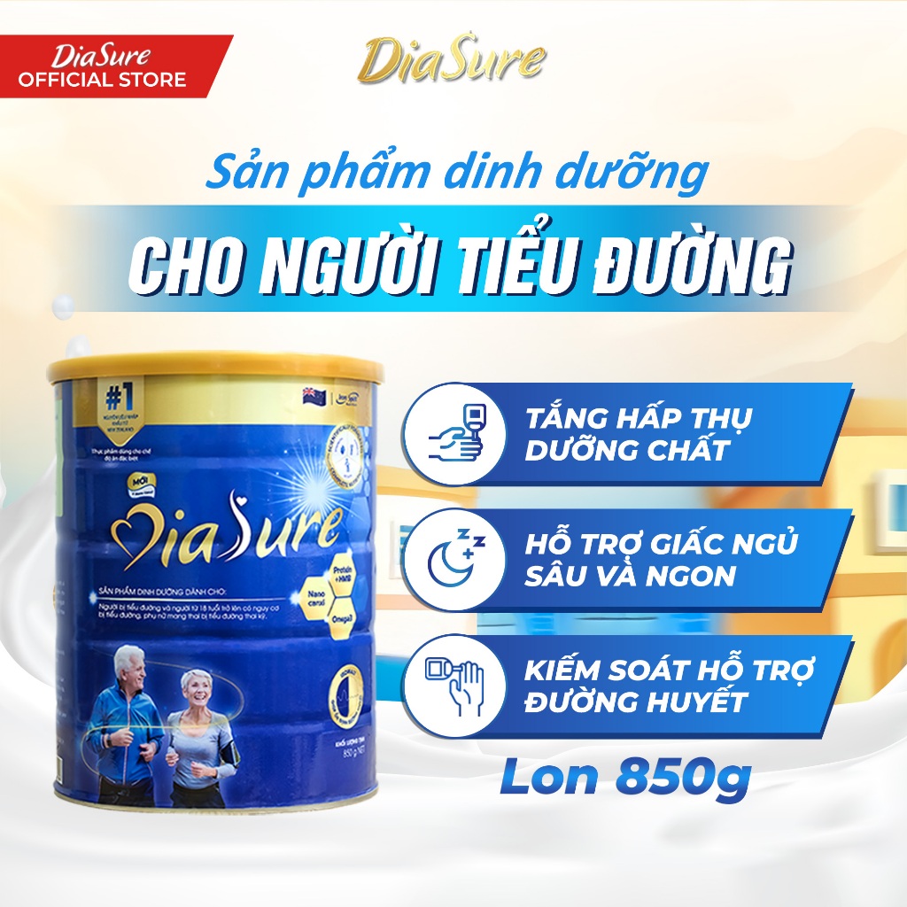 DiaSure Dành Cho Người Tiểu Đường(850G) - Thành Phần Sữa Non Hỗ Trợ ...