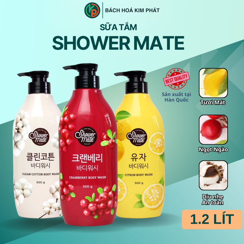 Sữa tắm Shower Mate Natural Hàn Quốc hương trái cây làm sạch sâu, dưỡng ...