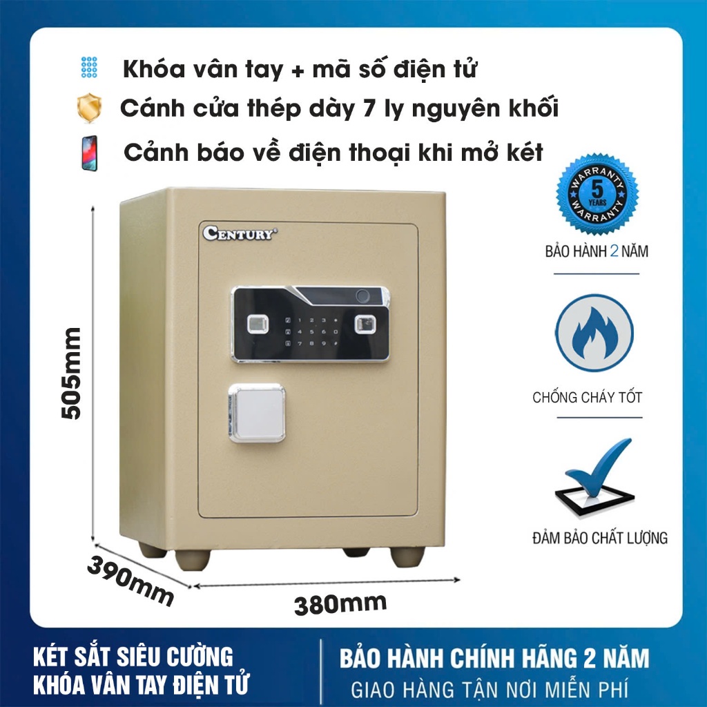 Két Sắt Việt Tiệp Vân Tay Điện Tử Thông Minh KVTSC66-VTDT Két Siêu ...