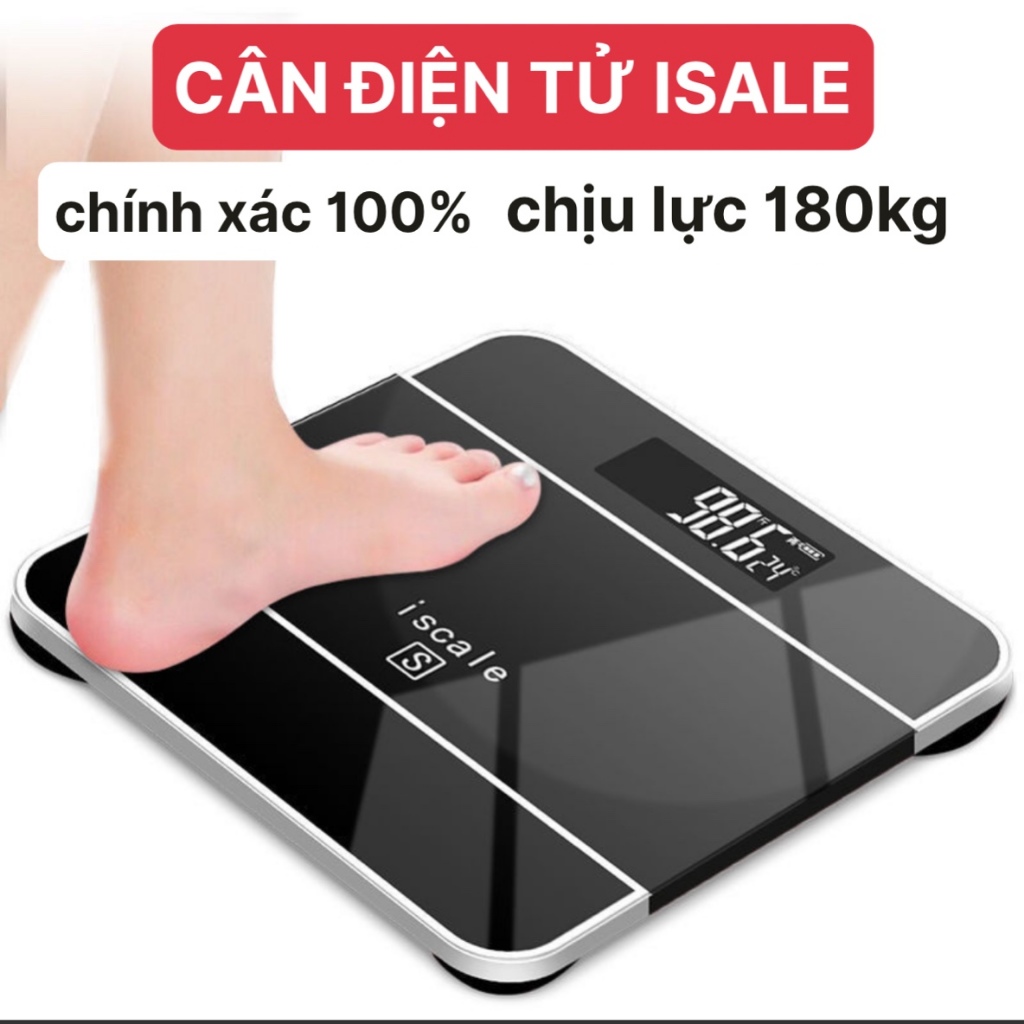 Cân sức khỏe điện tử chính hãng iScale SE 180kg màn hình LCD rõ nét ...