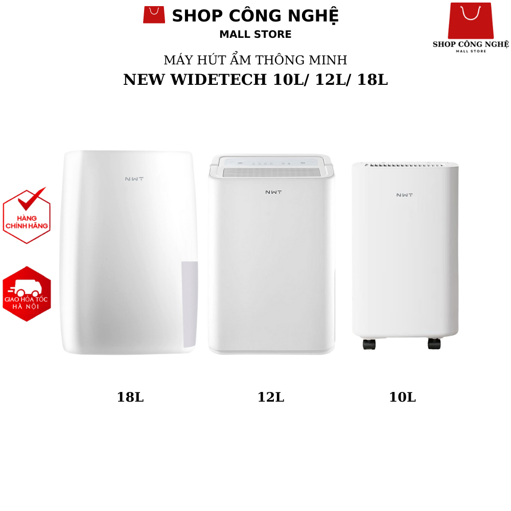Máy hút ẩm Xiaomi New Widetech 10L, 12L, 18L, 30L Thông minh Kết nối App Mi Home, Độ ồn thấp ...