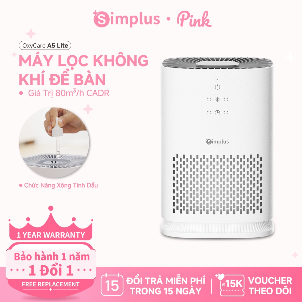Simplus Pink Máy Lọc Không Khí Sử Dụng Cho Bàn Làm Việc Nhỏ Bộ Lọc Loại Bỏ Chất Giây Dị KQJH008 ...