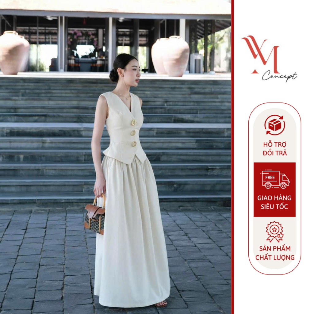 Sét Ghile Áo Phối Chân Váy Thanh Lịch Chất Kaki Ruby Dày Dặn 3 Màu - YM Concept D0989 | Shopee ...