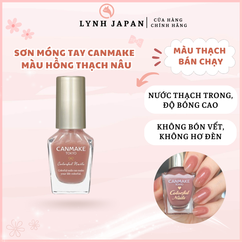 Sơn móng tay Canmake Màu N70 Hồng Trà Thạch Nhật Bản | Shopee Việt Nam