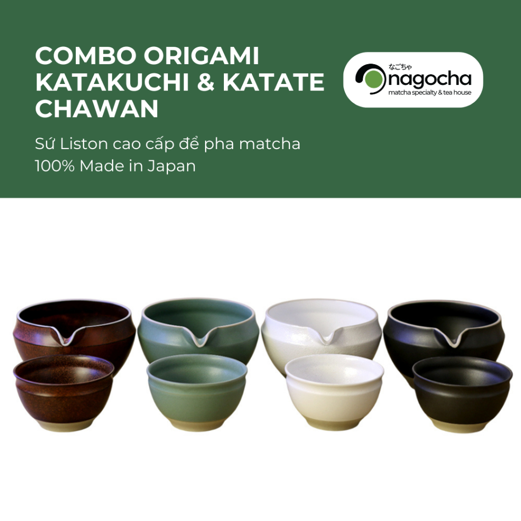[NAGOCHA] Combo bát chawan Katakuchi & Katate dùng để đánh và uống ...