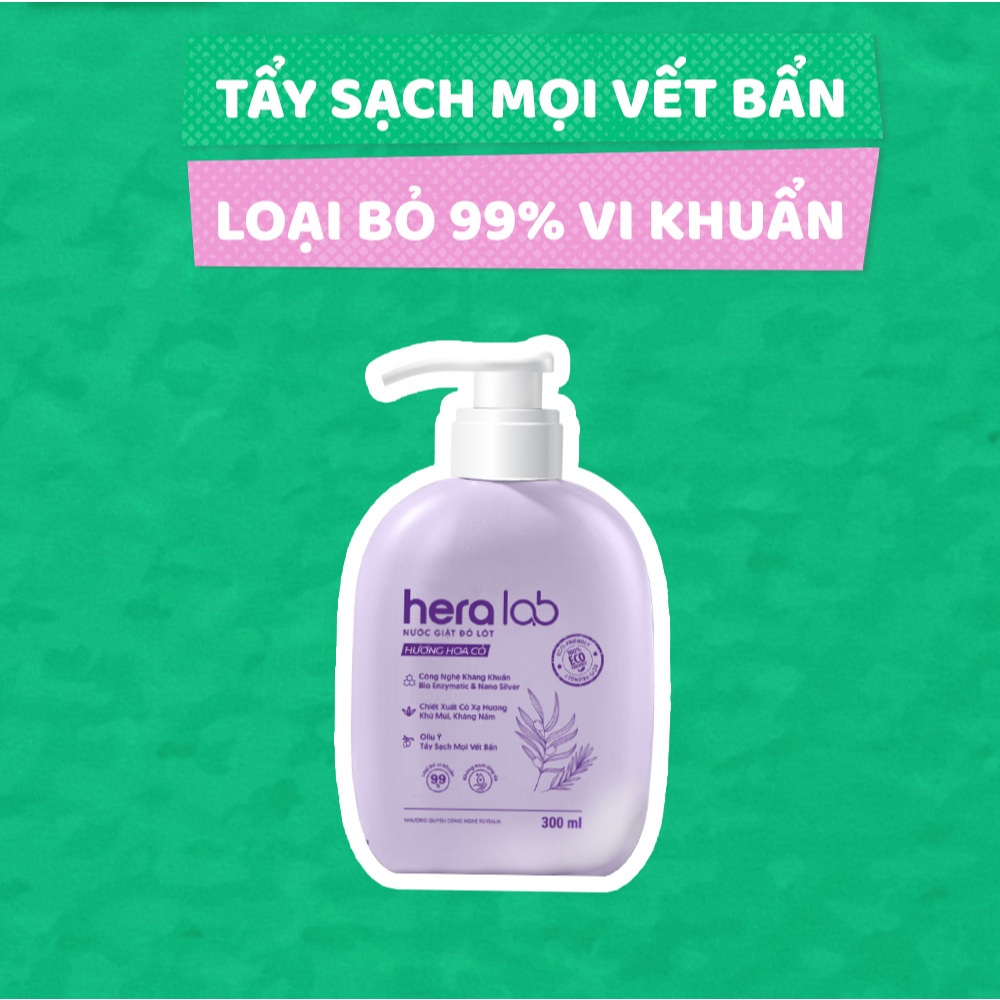 Nước Giặt Đồ Lót 300ml Hera Lab Hương Hoa Cỏ | Chính hãng | Shopee Việt Nam