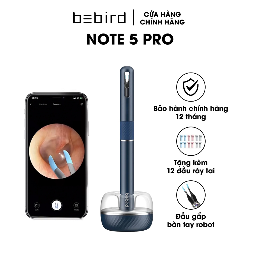Dụng Cụ Lấy Ráy Tai Thông Minh Bebird Note 5 Pro Có Camera Nội Soi - Bảo Hành 12 Tháng | Shopee ...
