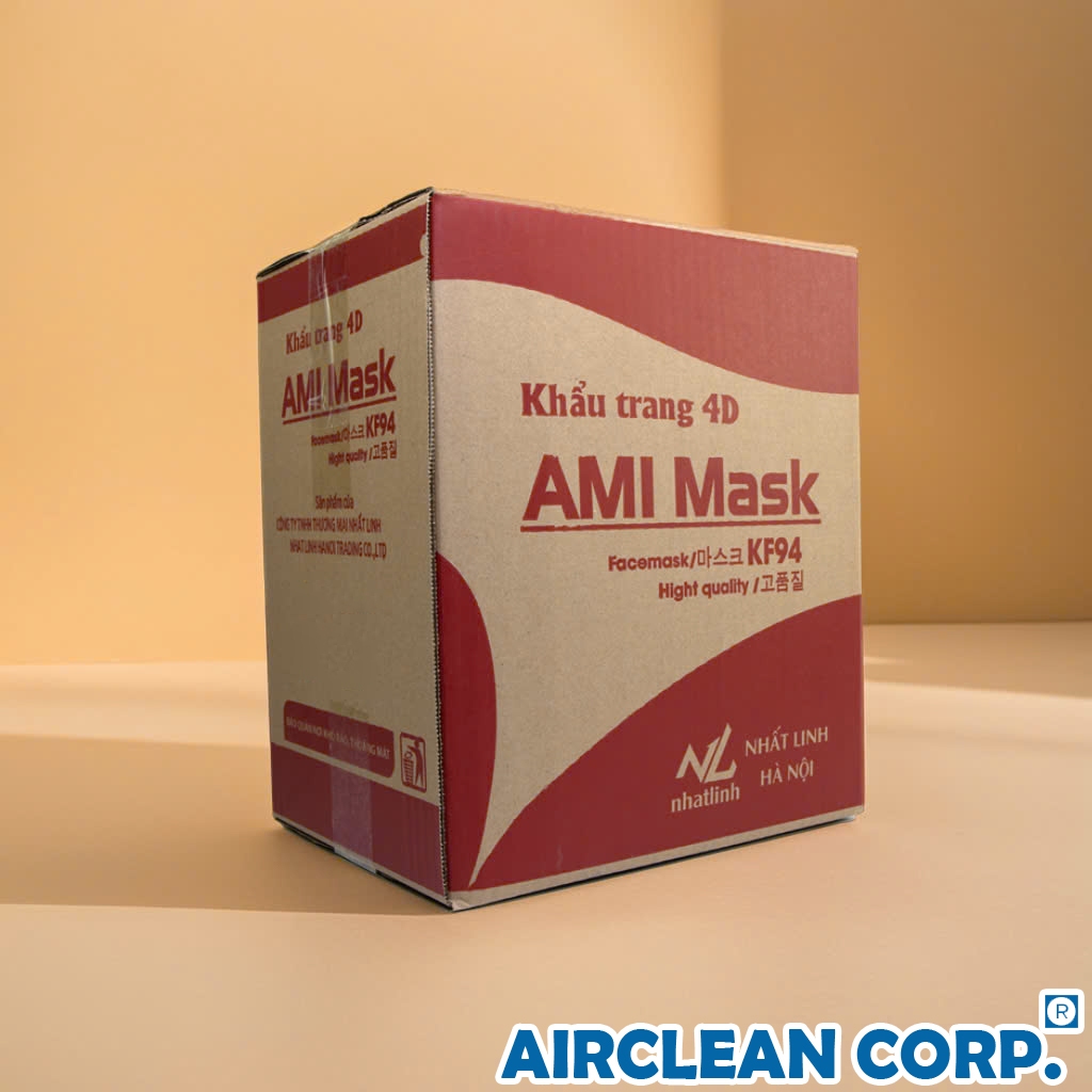 Thùng 300 Chiếc Khẩu Trang KF94 AMI MASK, Kháng Khuẩn, Chống Bụi Mịn PM ...