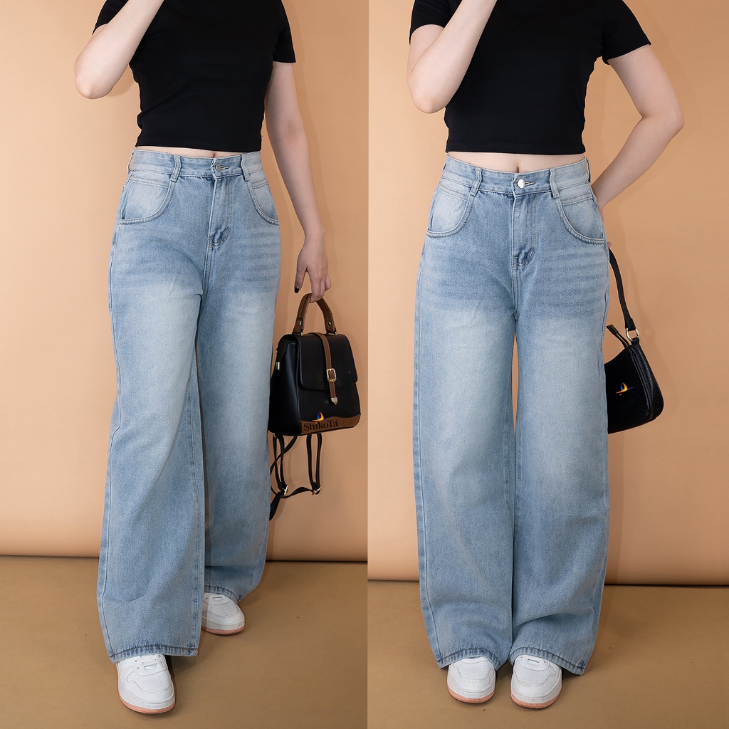 Quần Jean Shikota Way Classic Wash Ống Suông Wide Leg Size S, M, L ...